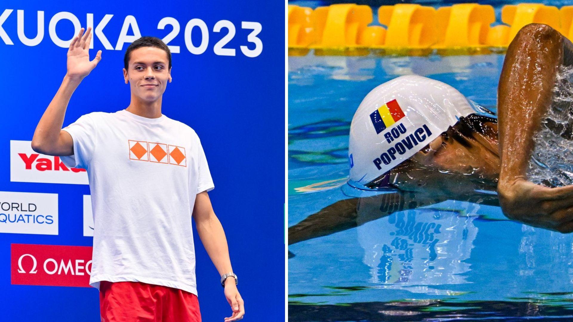 David Popovici s-a calificat în finala probei de 100 de metri liber la Mondialul din Japonia ...