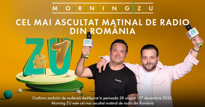 Morning ZU este cel mai ascultat matinal de radio din România | Radio ZU