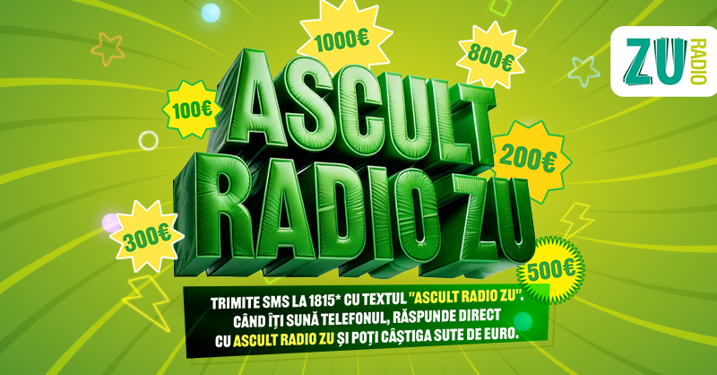 Răspunde la telefon cu „Ascult Radio ZU” și câștigă sute de euro | Radio ZU